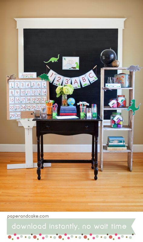 Dinosaur Printable Classroom Decorations - Paper and Cake Paper and Cake